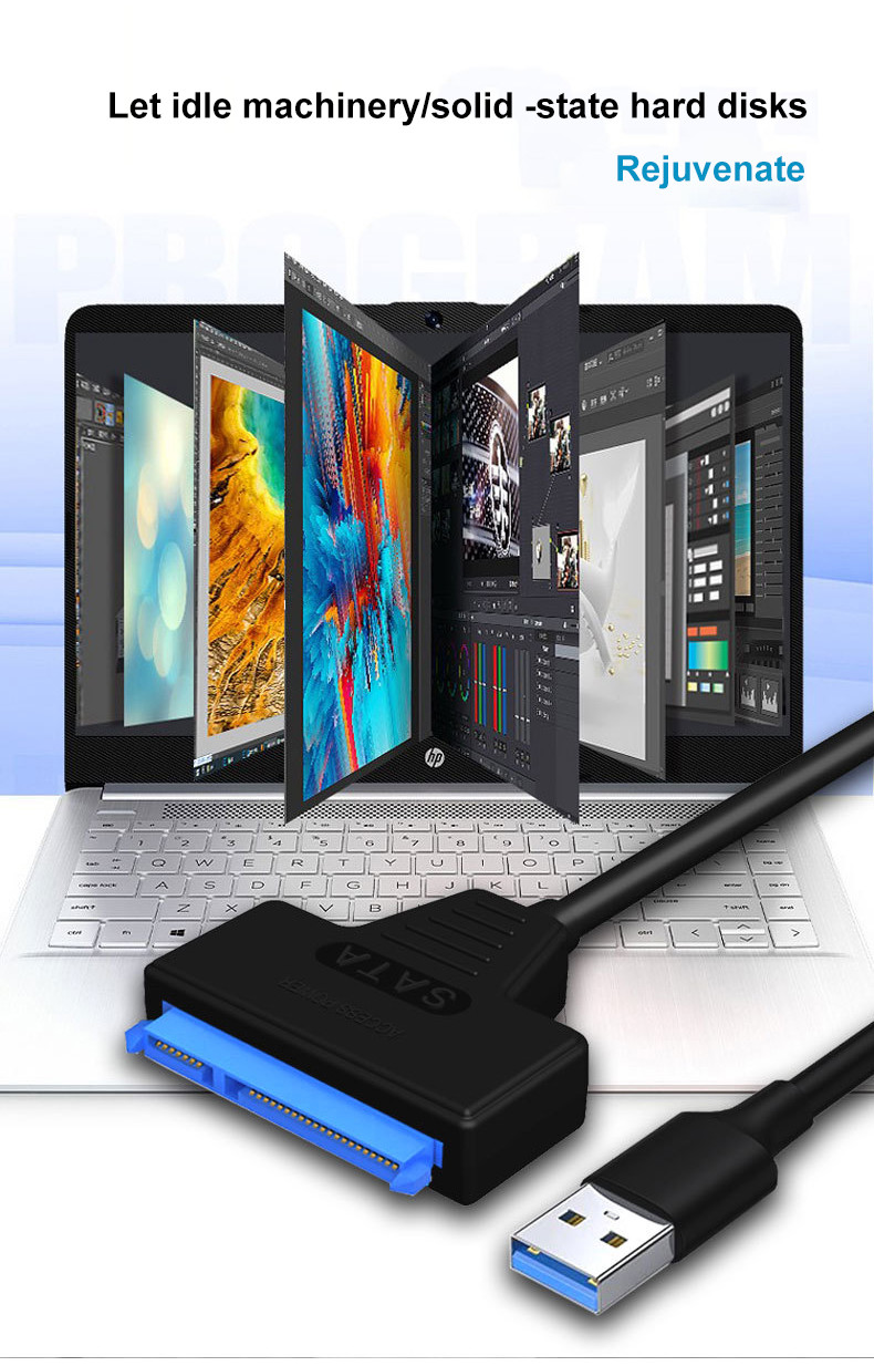 BENOSEM USB SATA Cable Sata To USB 3.0 Adapter UP To 6Gbps Support 2.5 ...
