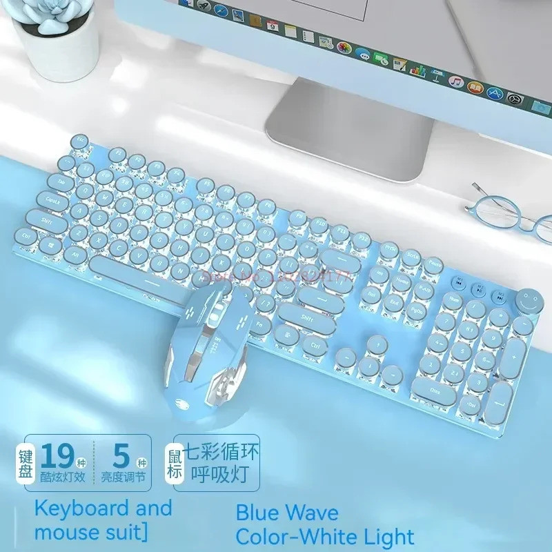 EWEADN V20 Frontrunner wireless Mechanical Keyboard and Mouse Set Punk ...