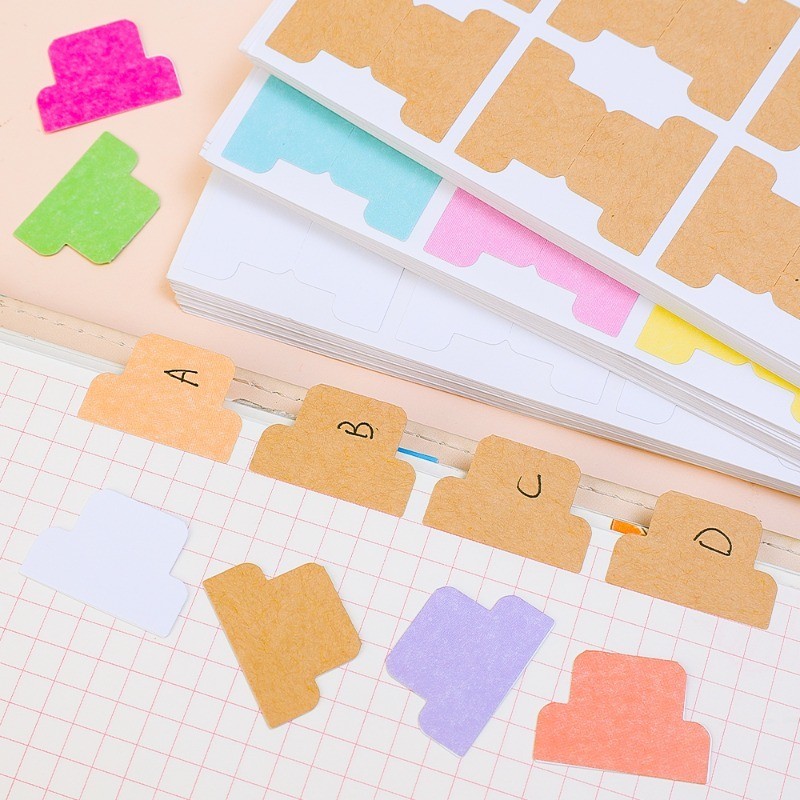 10Pcs/Pack Colorful Classification Index Stickers - Reading Book Page ...