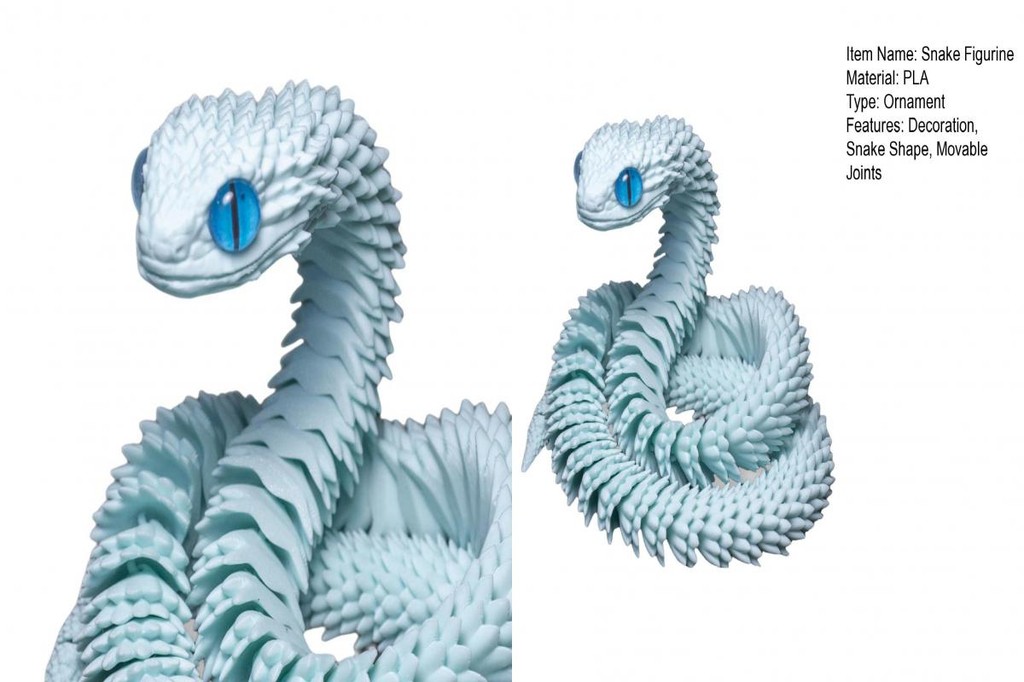 Snake Collectible Toy 3d Printed Snake Sculpture Glow in the Dark Snake ...