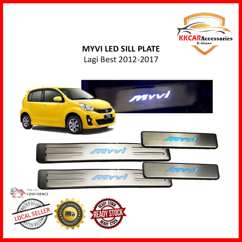Perodua Myvi Side Sill Plate Side Step LED 2012 to 2017 Lagi Best Icon ...