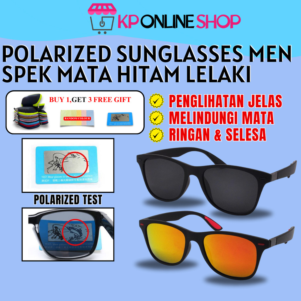 SPEK MATA POLARIZED DRIVING SUNGLASS CERMIN MATA HITAM LELAKI POLARIZED ...