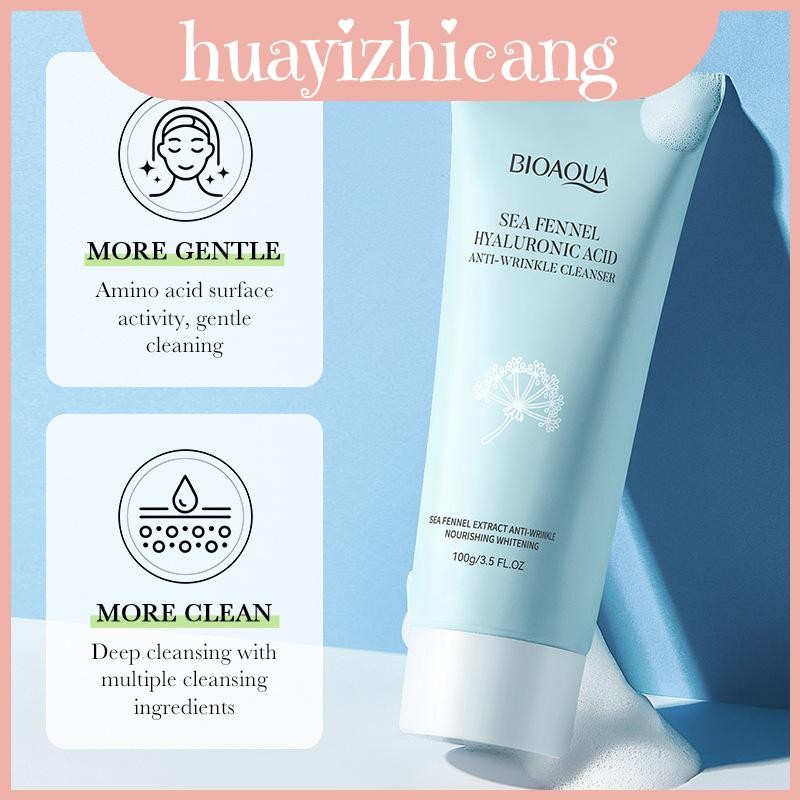 Bioaoua Foaming Moisturizing Cleanser With Sea Fennel And Hyaluronic ...