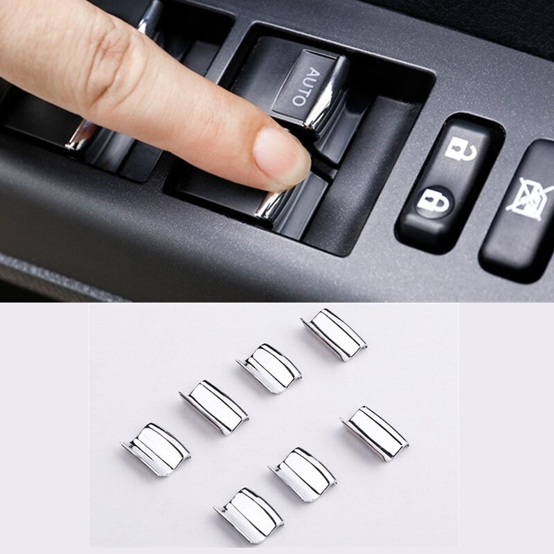 chrome sticker Install car window lift buttons for Toyota VIOS ALTIS ...