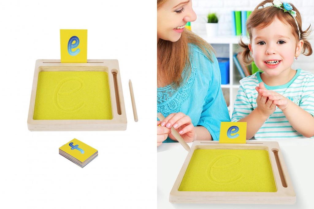 Sand Painting Toy Sand Writing Tray Kids Sand Tray Toy Set with Cards ...