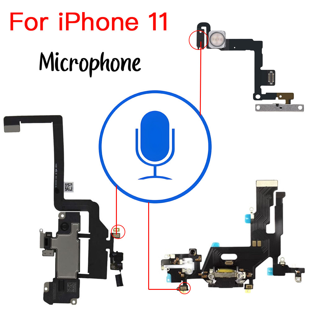 Replacement Microphone For iPhone 11 Ear Speaker Charing Dock Port ...
