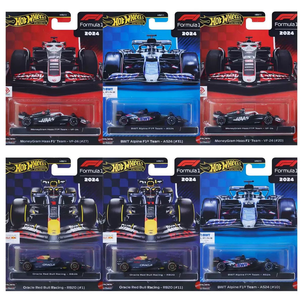 [925HOT] hotwheels Gold Label F1 Fleet Red Bull RB20 Hass VF24 Alpha A524 Limited Edition HRV11 ...