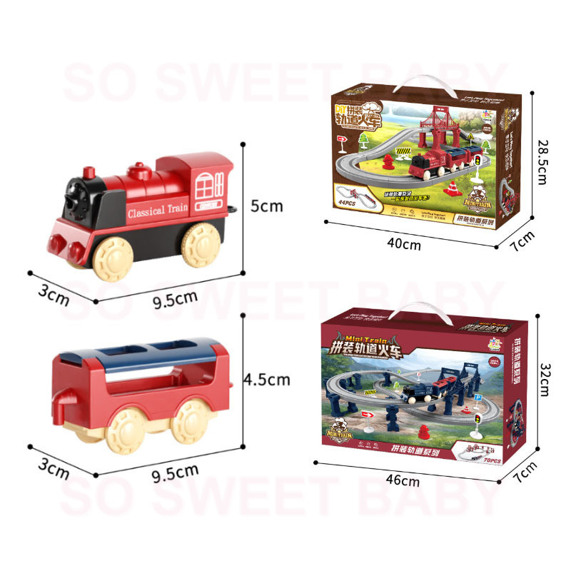 DIY Mini Train Track Set Railway Play Set Electric Puzzle Assemble Toy ...
