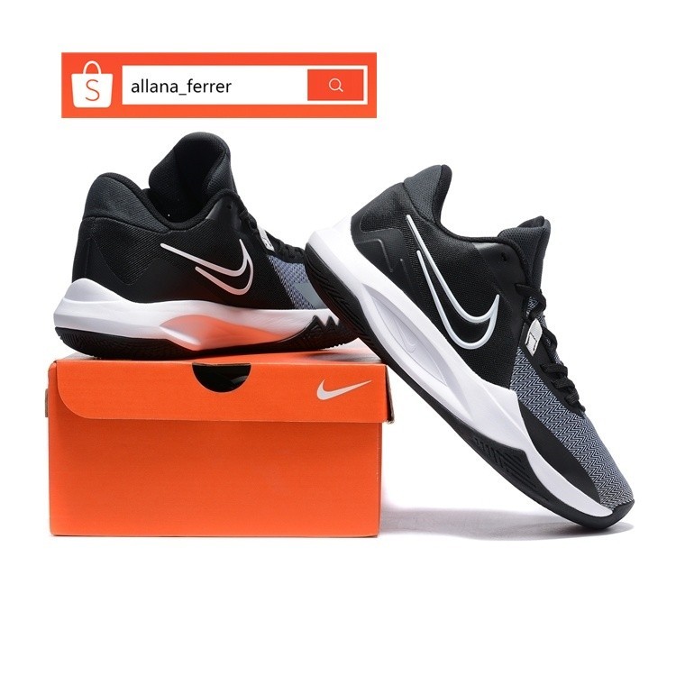 Original Nike Air Precision 6 Black White Sports Basketball Shoes for ...