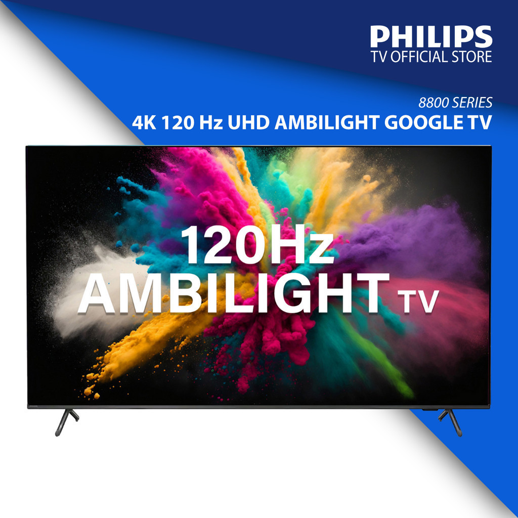 Philips 55 65 Inch 4K UHD HDR Ambilight Google TV 120Hz 55PUT8808/68 ...