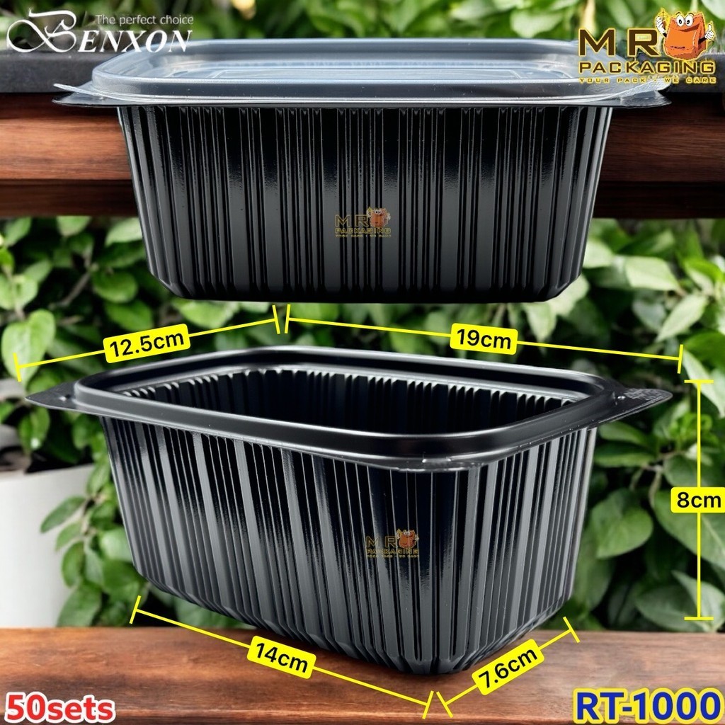 Benxon RT-750 RT-1000 Rectangular Container & Lid ( 50sets± ...
