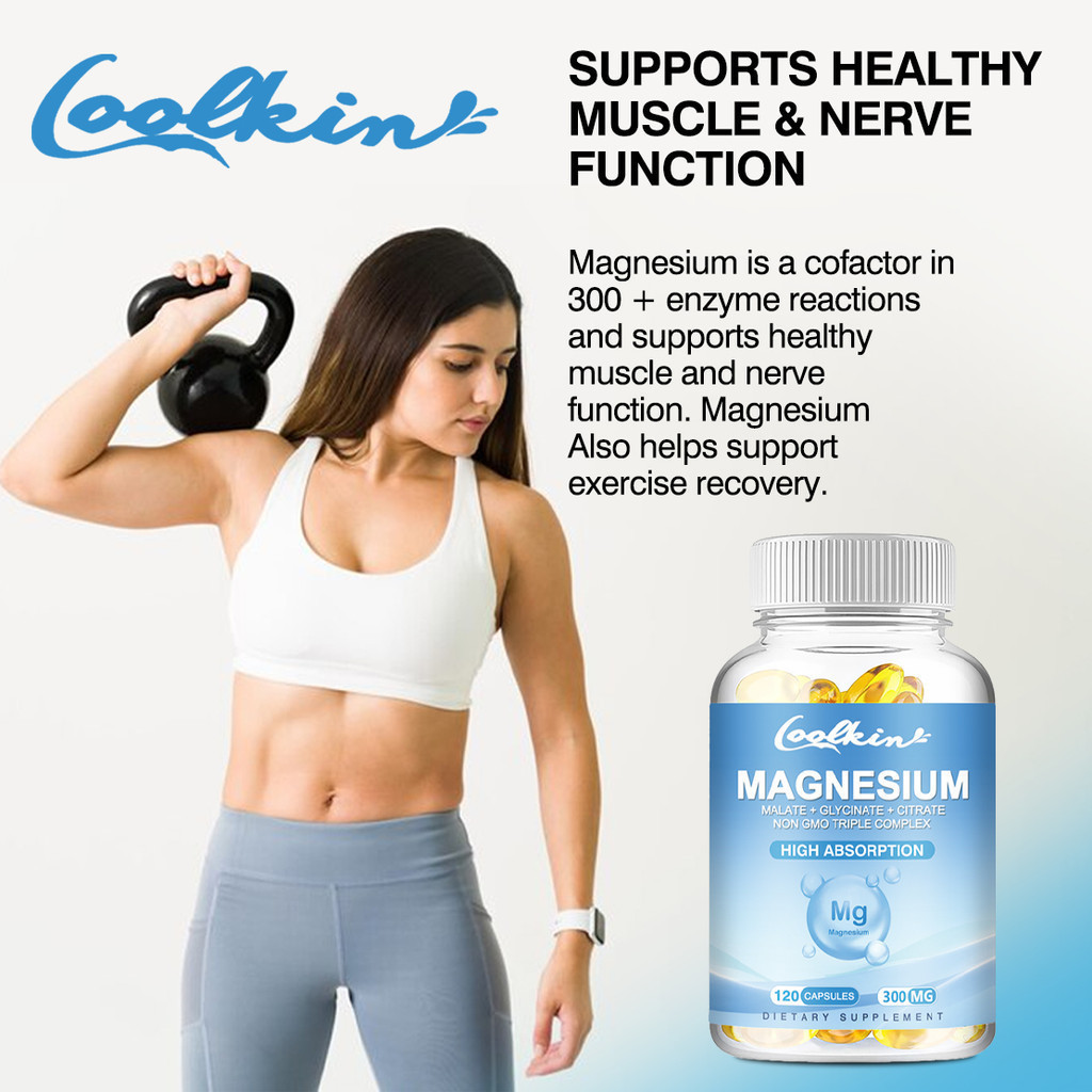 Magnesium - Malate + Glycine + Citric Acid Non-GMO Triple Complex - Muscle Relaxation, Sleep ...