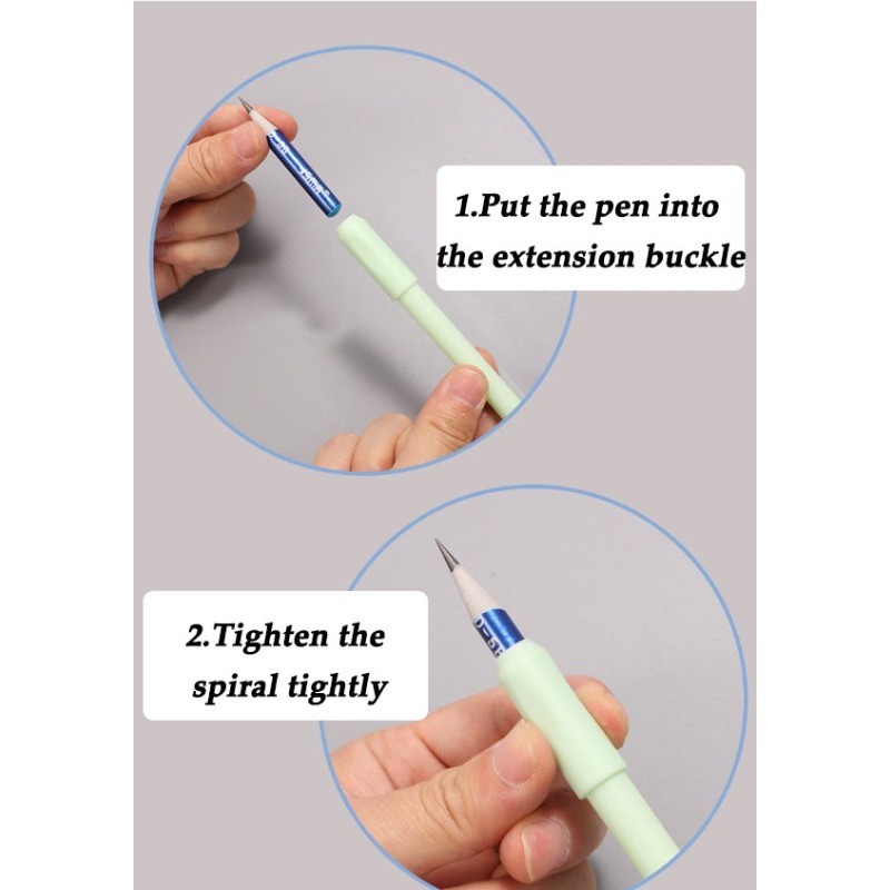 Pencil extender, art student pen receiver, upright grip pen holder ...
