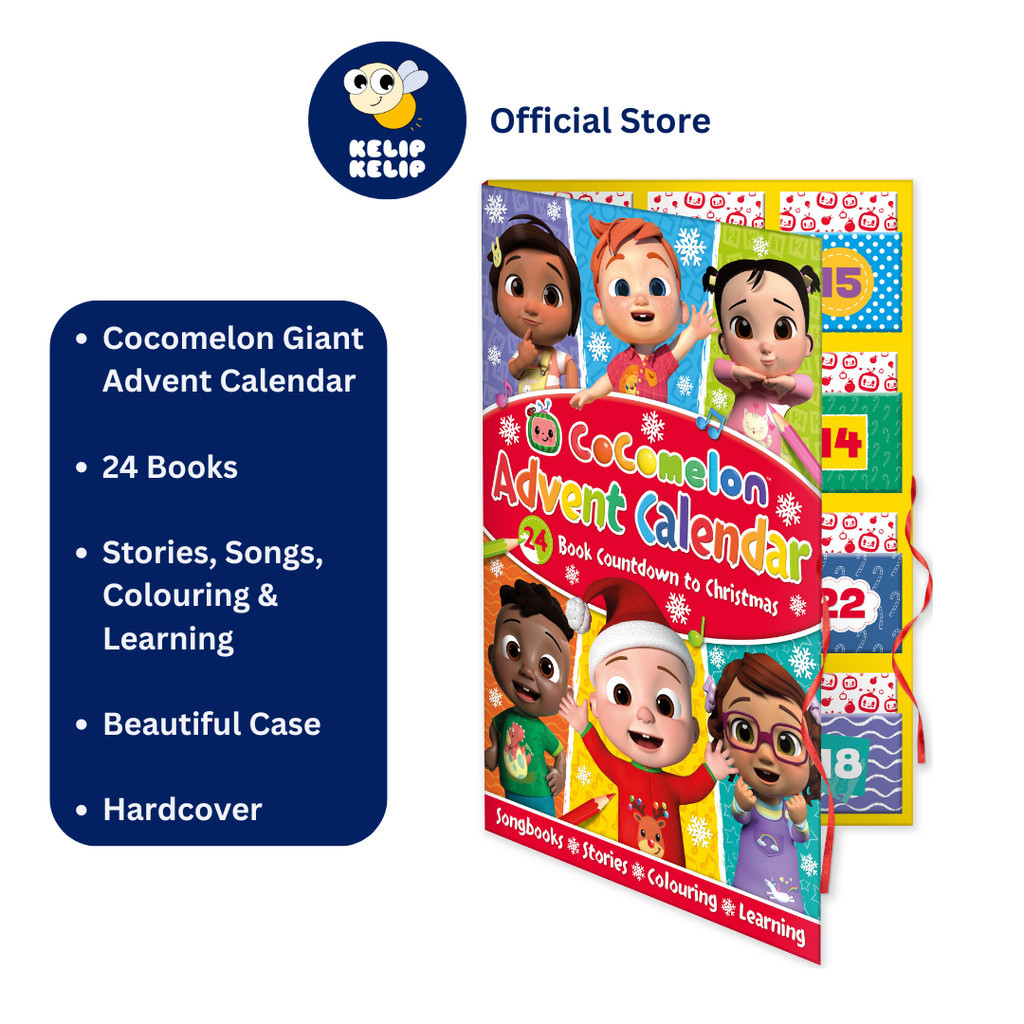 Cocomelon Advent Calendar 24 Story Books Gift Set For Kids To Learn ABC ...