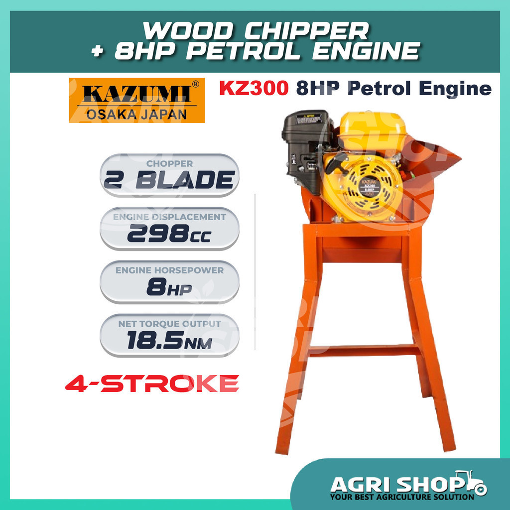 Agrishop Grass Shredder/Wood Chipper/Napier Chopper 2-Blade Coupled ...