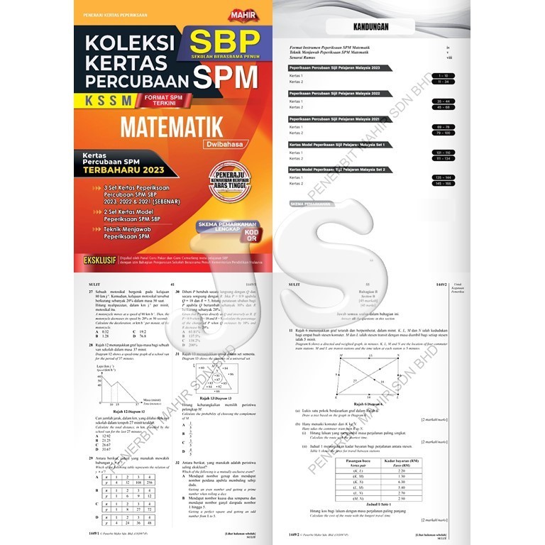 KOLEKSI KERTAS PERCUBAAN SPM SBP 2024 KSSM - UJIAN AMALI KERTAS 3 / KERTAS MODEL / KERTAS ...