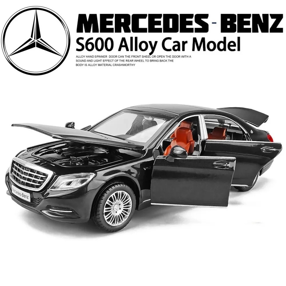 1: 32 Scale Mercedes-Benz Toy Car Model McBach S600 Alloy Die-Casting ...