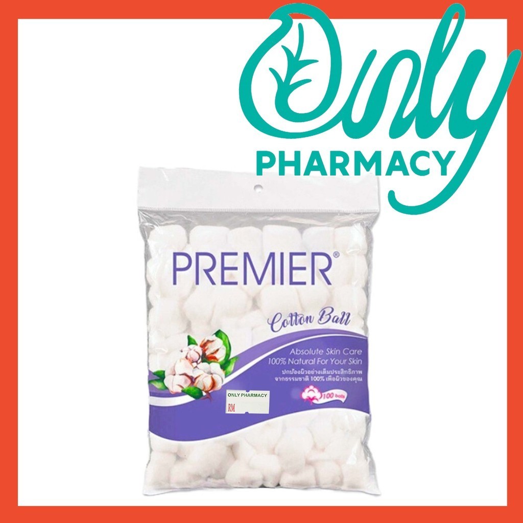 Premier Facial Cotton Balls 100s | Shopee Malaysia