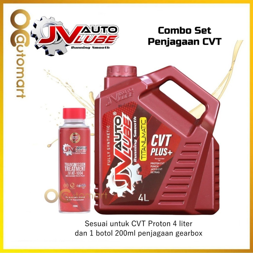 [Bundle Deal] JV Auto Lube Set CVT Oil Plus (4 Liter) + Gearbox ...