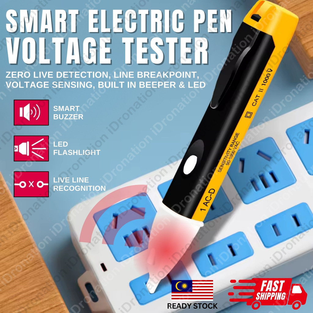 Voltage Test Pen Led Non Contact 90-1000V AC Electric Tester Electrical ...