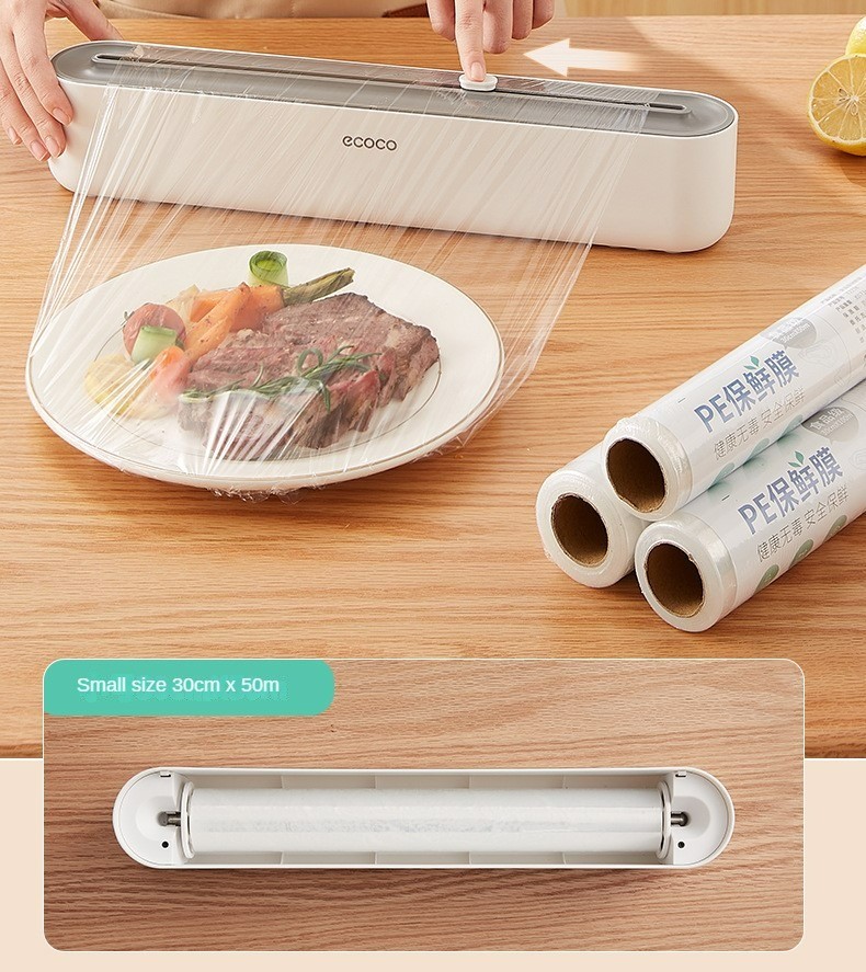 LODER ECOCO Food Packaging Cling Film Cutter Kitchen Food Grade Cling ...