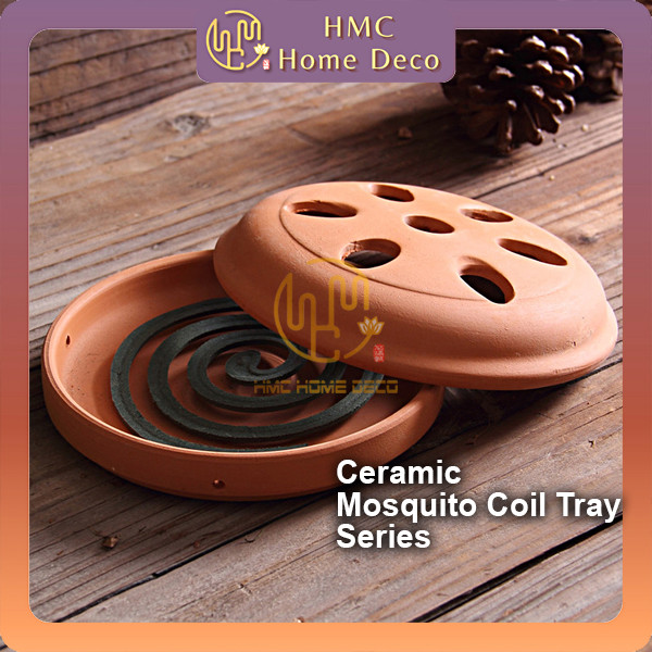 Ceramic Mosquito Repellent Container Coil Tray Incense Burner / Bekas ...