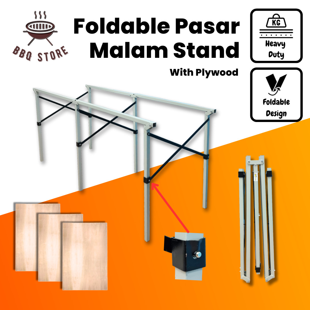 BBQ Store 25MM Kaki Meja Lipat Pasar Malam/Meja Lipat Niaga/ Night ...