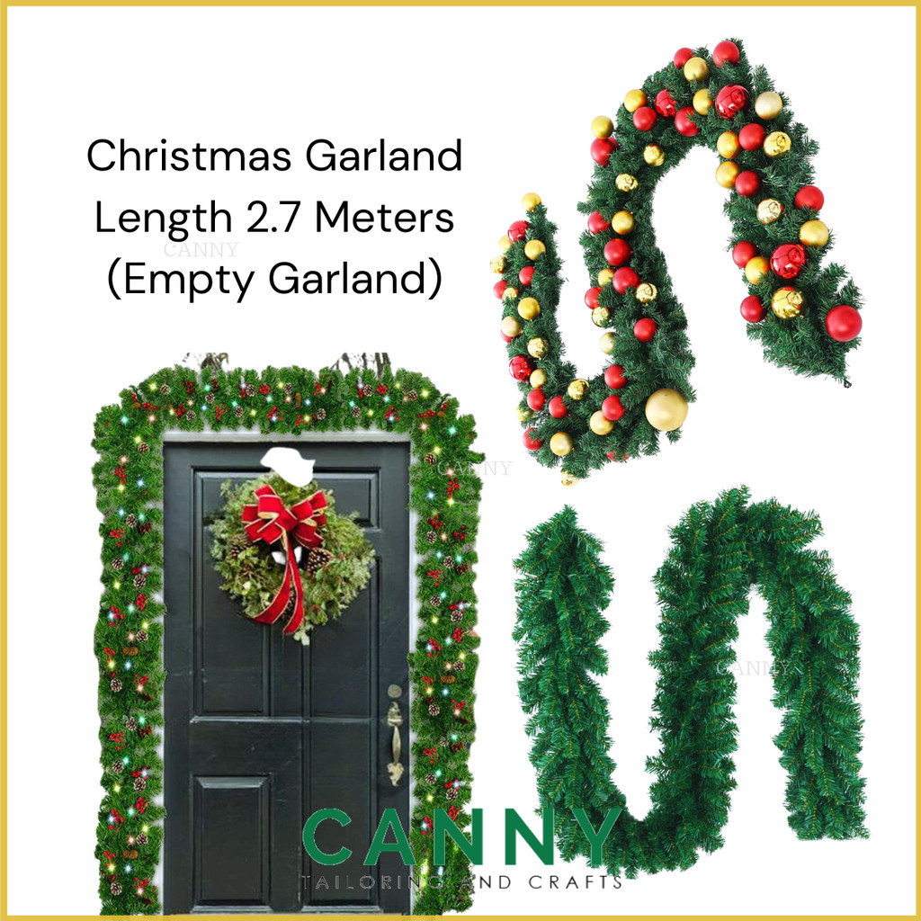 Supersize Christmas Garland with Wire 2.7 Meters for Decoration [ONLY ...