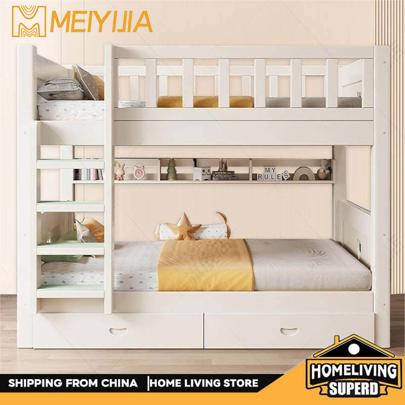 Solid wood baby high and low multi-purpose double bunk mother bed ...