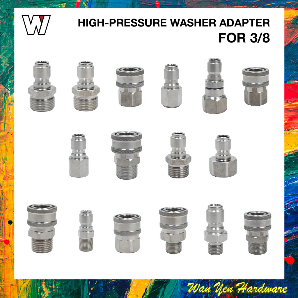 3/8" Quick Release / Pressure Washer Lance Connector / Snow Foam Lance ...