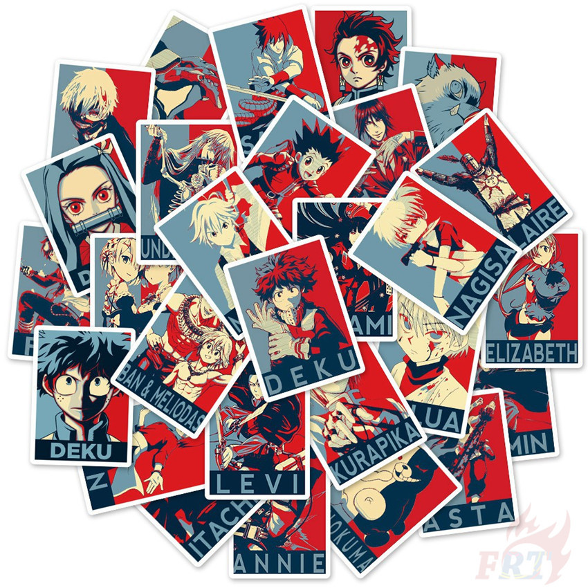 50Pcs/Set Classical Anime Cartoon Mixed Mini Poster Series 01 Stickers ...