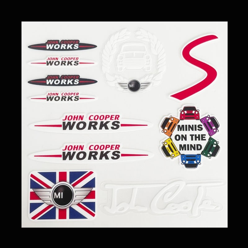 JCW emblem sticker, letter S, for decorating the car window of Mini ...