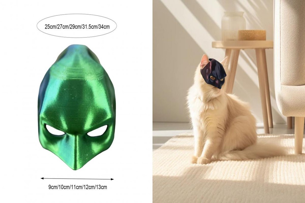 SGW_ Cat Face Cushion Superhero Cat Accessory Handcrafted Bat Avenger ...