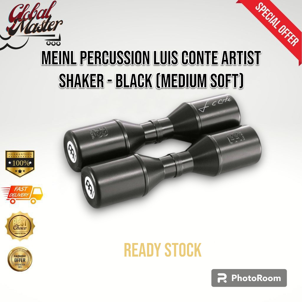Meinl Percussion Luis Conte Artist Shaker - Black (Medium Soft ...