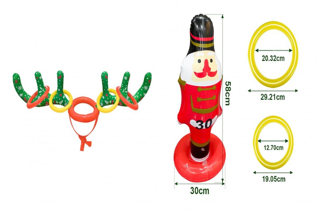 [WMP] Antler/candy Cane/ Nutcrackers Ring Toss Game Santa Claus Ring ...