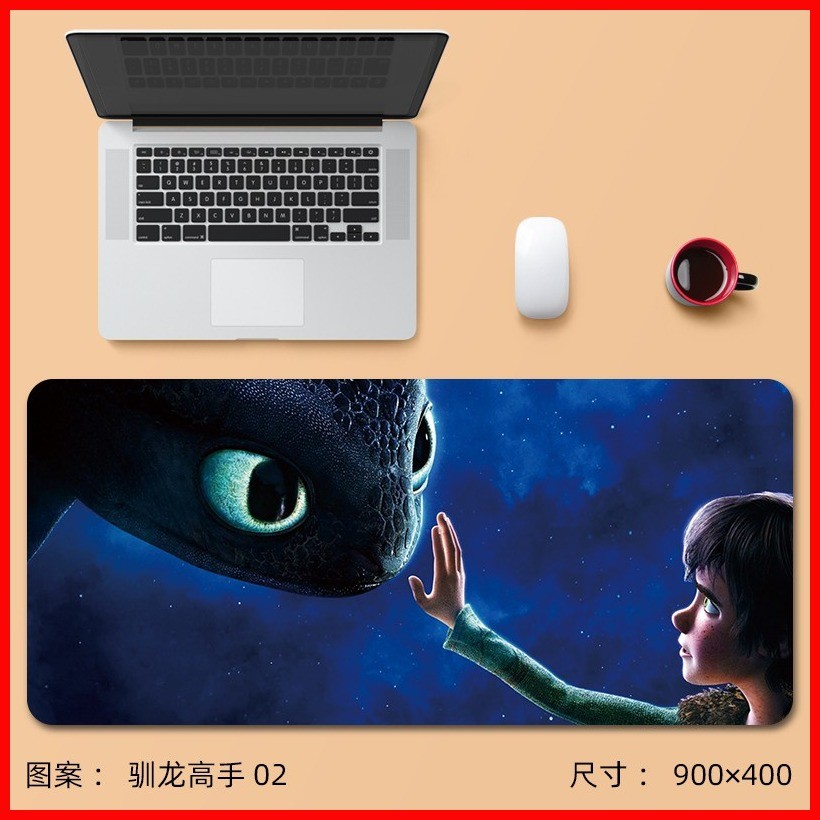 How to train your dragon mouse pad super large anime black dragon ...