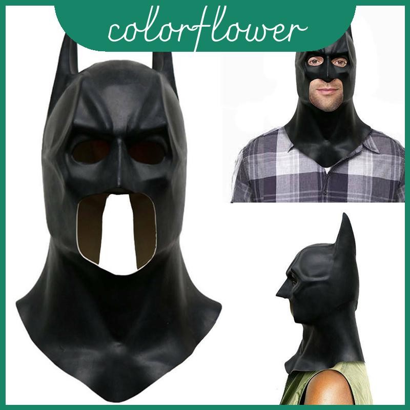 Authentic Full Batman Mask With Cowl For Adult Halloween Cosplay And ...