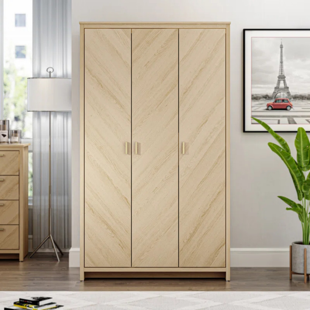 Synergy House Bonny 3 Door Wardrobe with mirror Extra Deeper | Almari ...