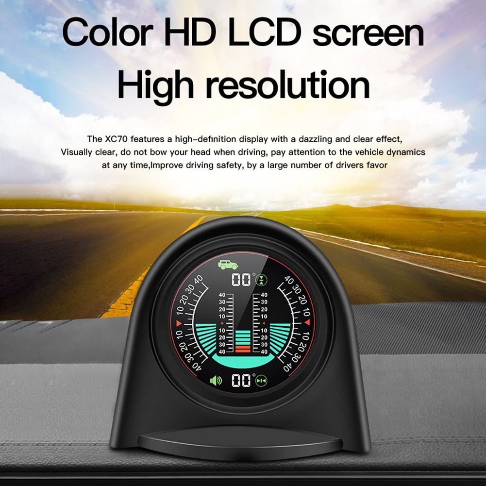 Car HUD Digital Inclinometer 4X4 GPS Off-Road Auto Pitch Roll Angle ...