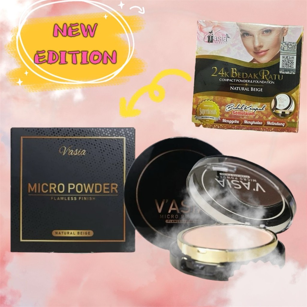 VASIA 24K BEDAK RATU ( NATURAL BEIGE ) NEW MICRO POWDER | Shopee Malaysia