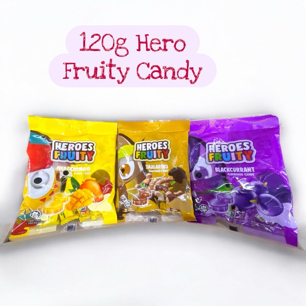 100/120g Heroes Fruity Candy buah buahan hard candy | Shopee Malaysia