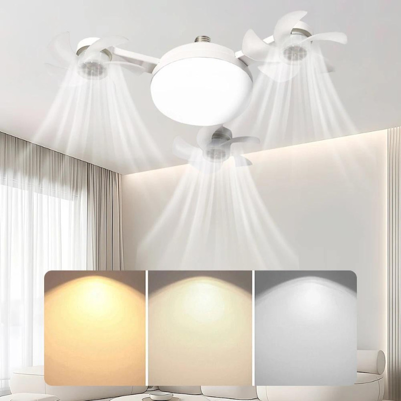 2025 E27 Base Drone Design Silent Ceiling Fan with Remote Control, 80W ...