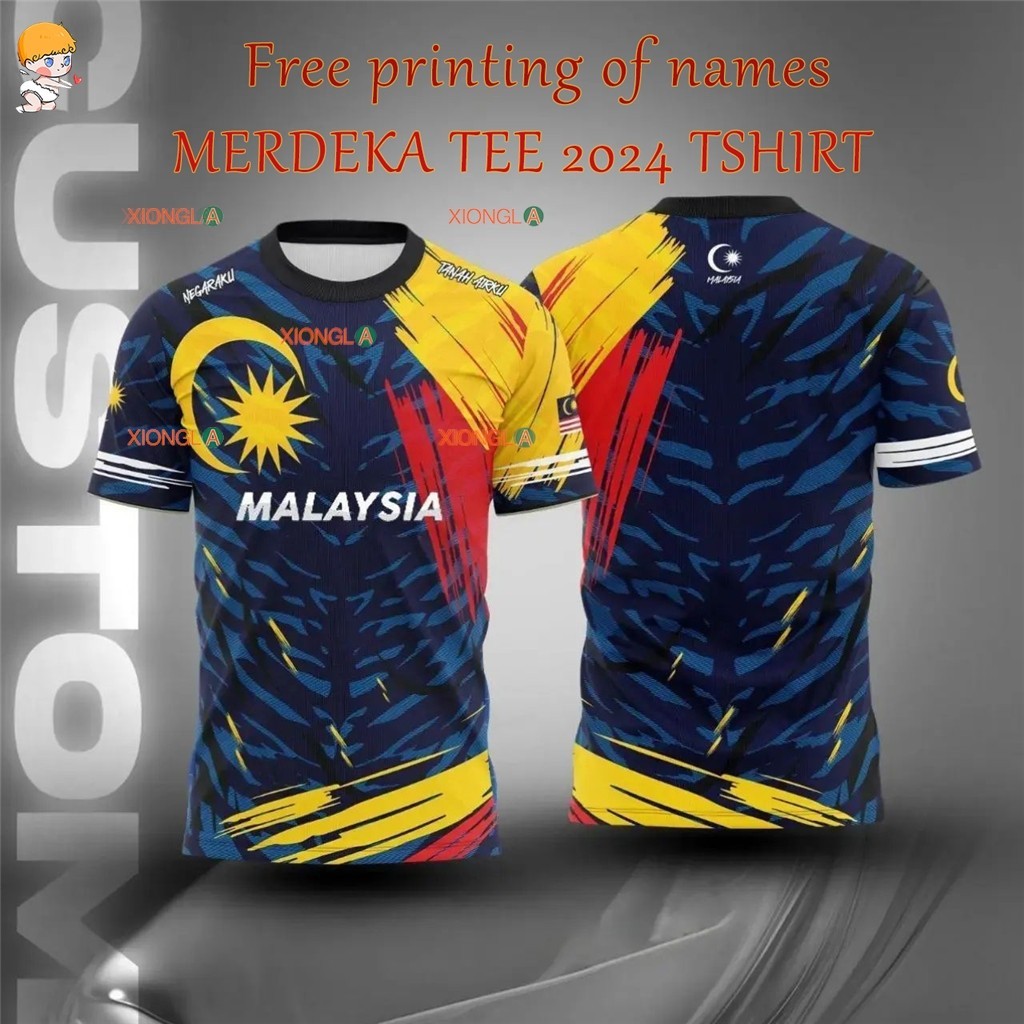 MERDEKA !! Malaysia 67th Merdeka 2024 Design Sublimation Jersey Special Edition Shirt Unisex ...