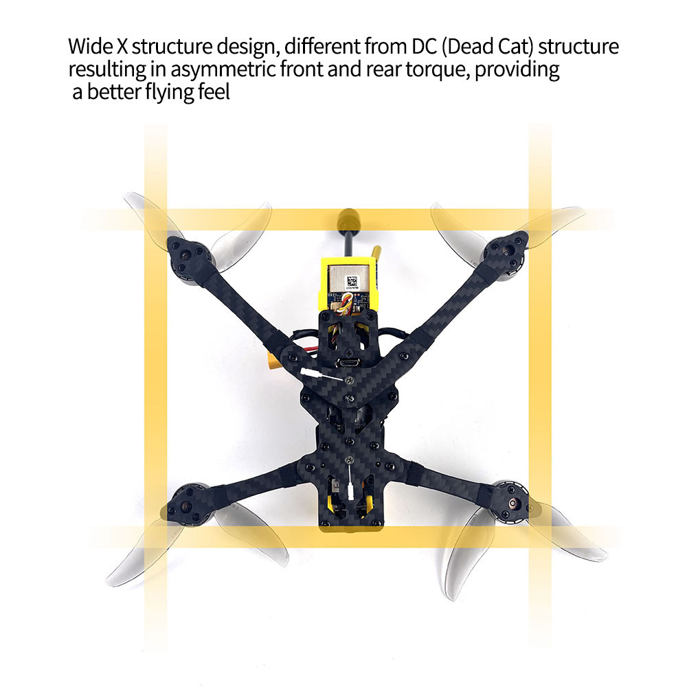 DarwinFPV RTF FPV Kit FoldApe4 Foldable FPV Drone 4 Inch F411 15A ELRS ...