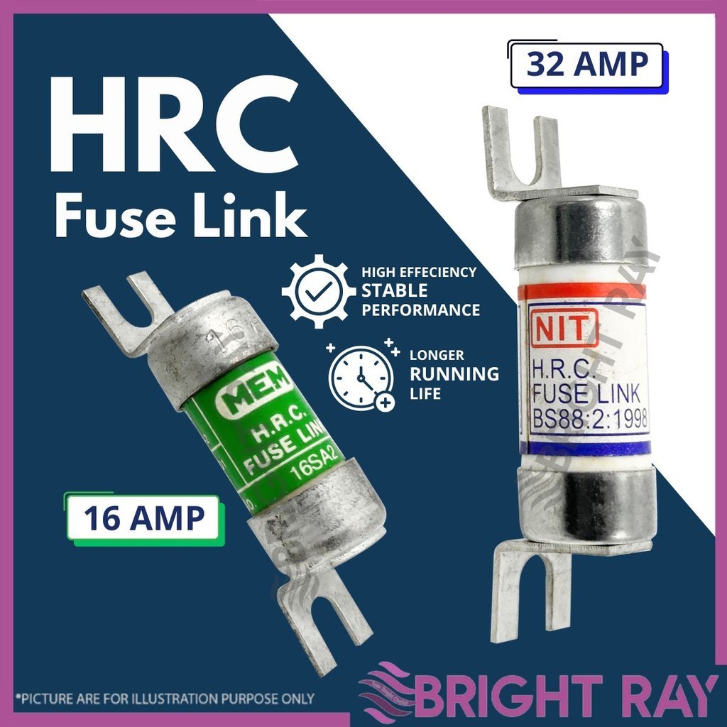 16/32 A SA2 HRC FUSE LINK Breaking Capacity 80kA at 500V Cut Out Fuse ...