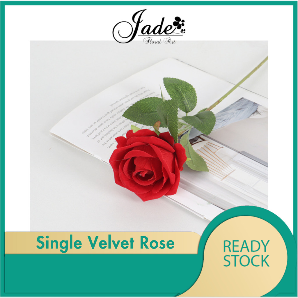 1 HEAD ARTIFICIAL VELVET ROSE / VINTAGE ROSE/ BUNGA ROS/ BUNGA HIASAN ...
