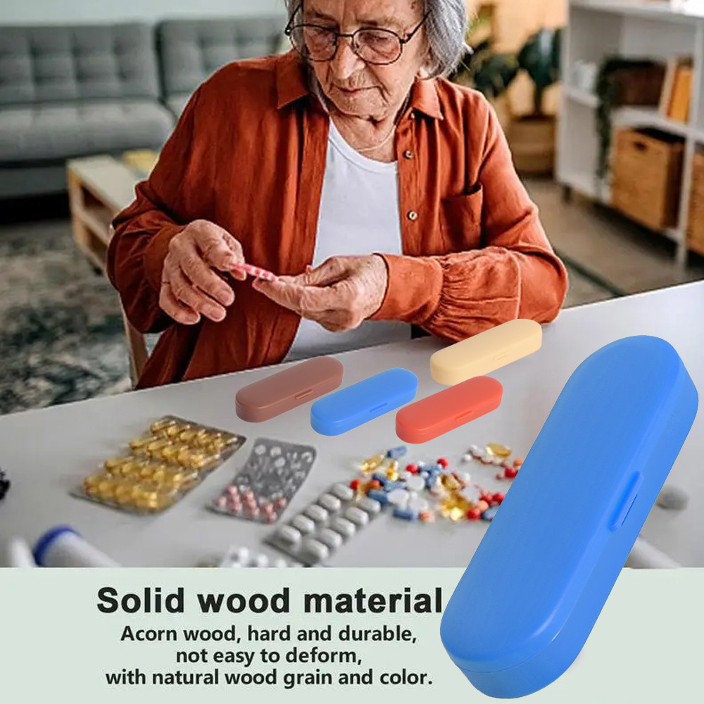 2 Grids Mini Pill Case - Portable Travel Magnetic Pill Box Storage ...