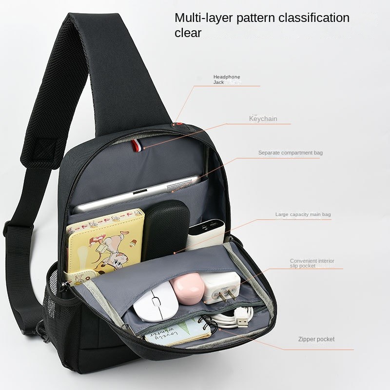 For Microsoft Surface Pro 11/10/9/8/X/7Plus/7/6/5/4 Chest Bags for Men ...