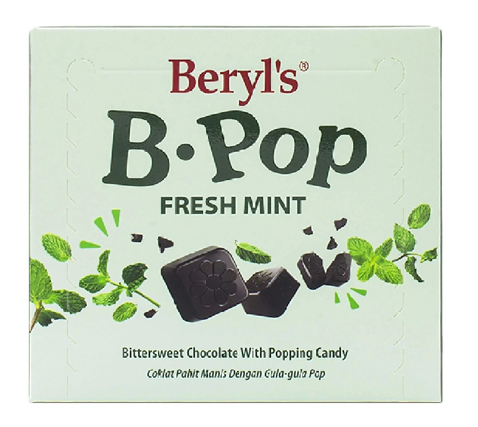 Beryl's B. Pop Fresh Mint Bittersweet Chocolate With Popping Candy 50g ...
