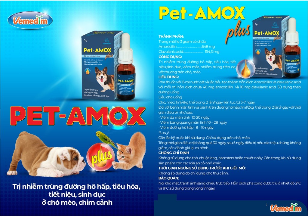 Pet Amox Plus Vemedim Respiratory and Digestive Prevention and ...